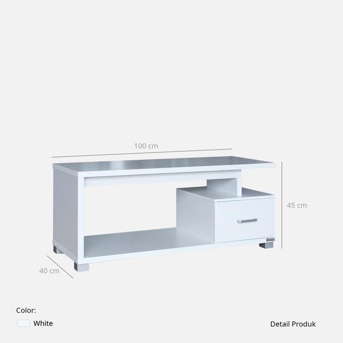 Jual Meja Tamu Minimalis Multifungsi - Full White - Kota Tangerang ...
