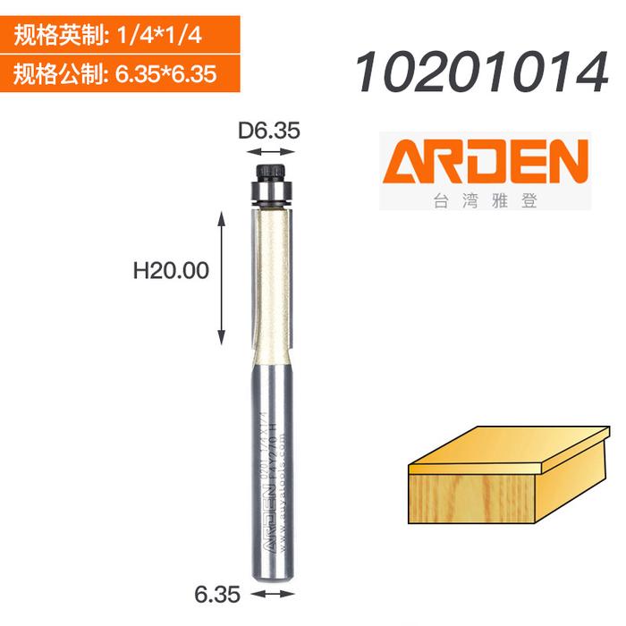 Jual Mata router trimmer profil flush trim HPL PVC EDGING bawah - 20mm ...