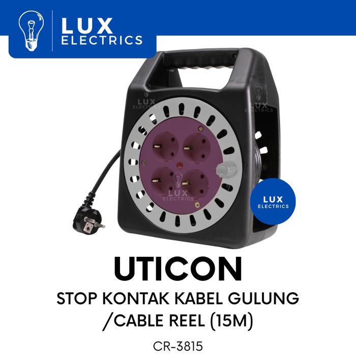 Jual Cable Reel/Stop Kontak Rol Kabel Gulung 15m UTICON CR-3815 ...