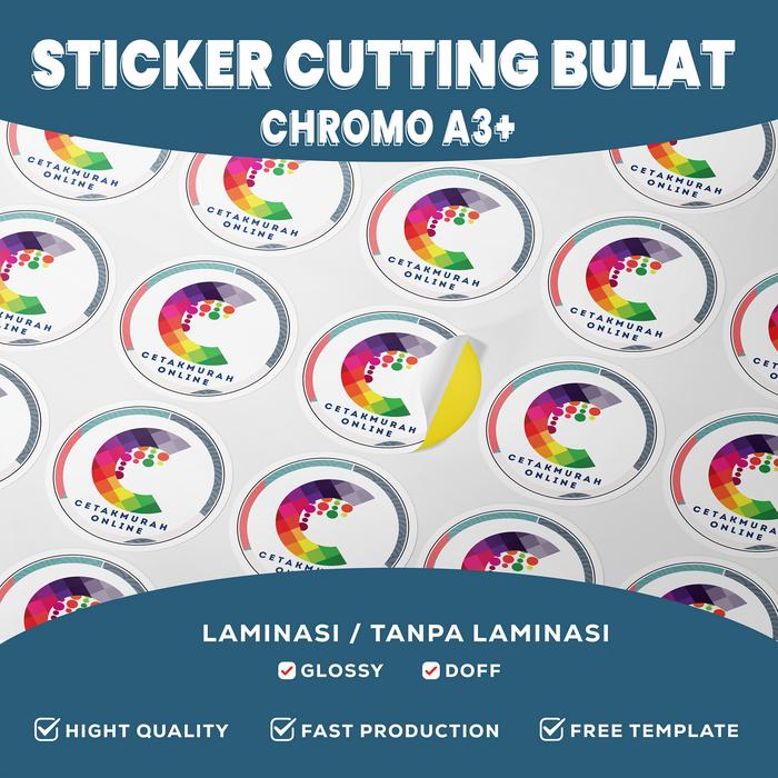 Jual CETAK STIKER KROMO LABEL MAKANAN BULAT KEMASAN - 6x6, GLOSSY ...