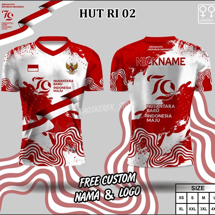 Jual kaos hut kemerdekaan ri ke 79 jersey kemerdekaan indonesia 2024 ...