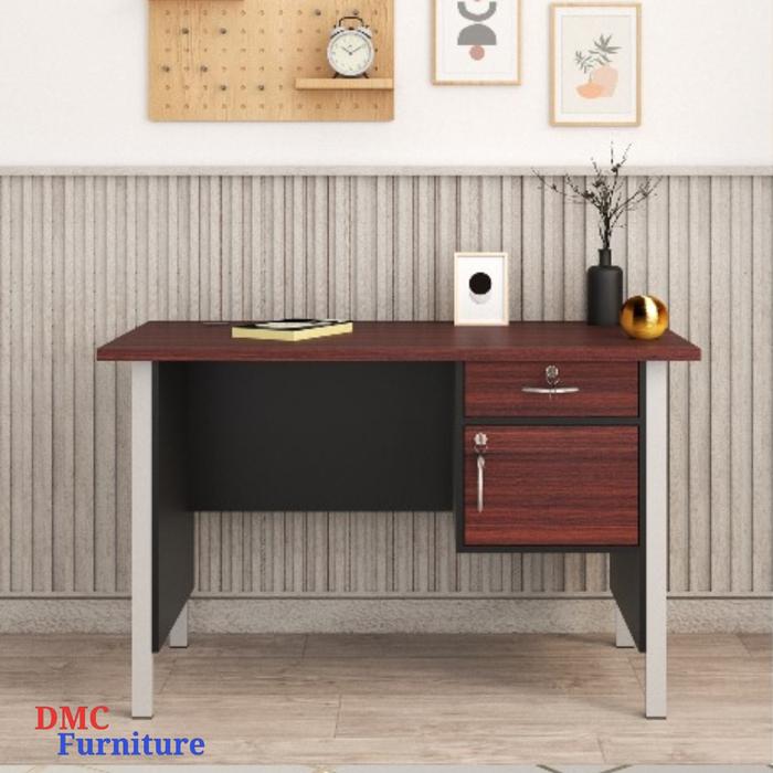 Jual Meja kantor TKDN meja Kantor/ tulis kaki besi Meja1/2 biro meja ...