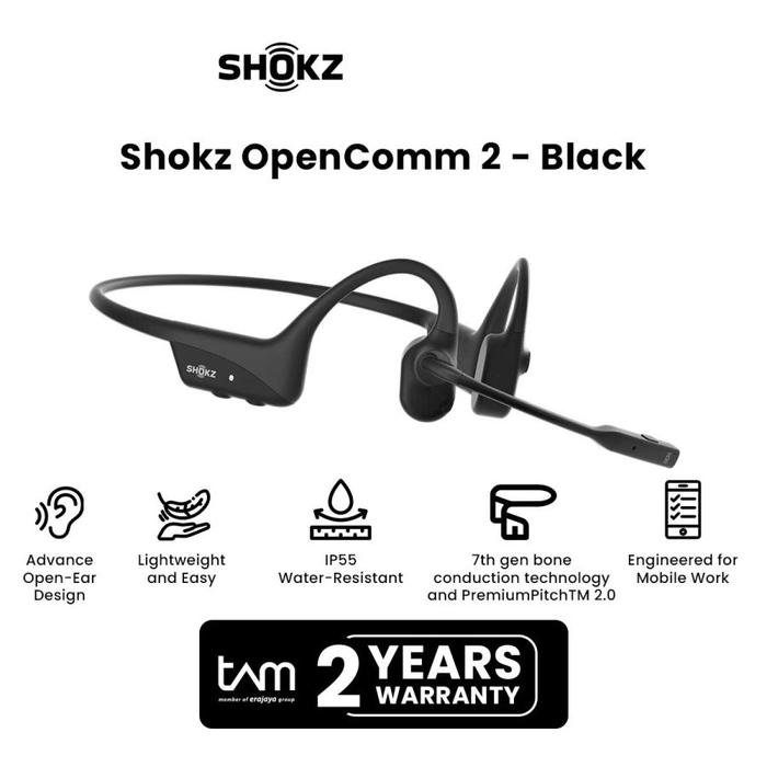 Jual Shokz OpenComm 2 / UC Stereo Bluetooth Headset Open Comm OpenCom ...