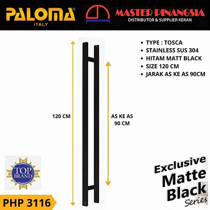 Jual PALOMA PHP 3116 GAGANG TARIKAN PULL HANDLE PINTU 120CM HITAM MATTE ...