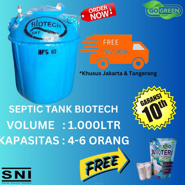 Jual Septic Tank Biotech 1000 Liter, Septic Tank Biogift 1000 Liter ...