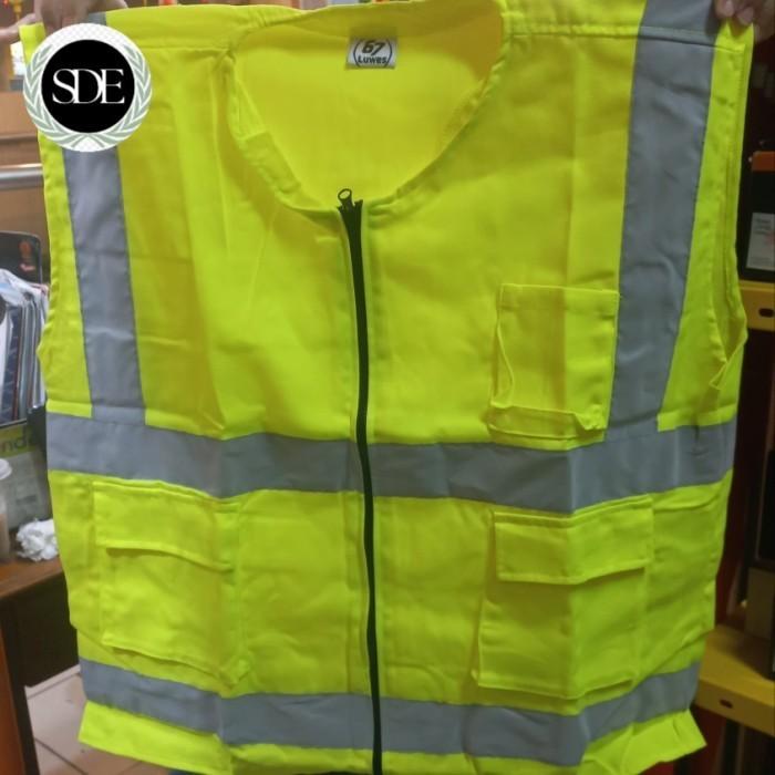 Jual Rompi Safety Bahan Drill / Rompi Kerja / Rompi Proyek Warna Hijau ...