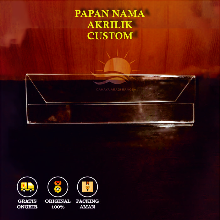 Promo Papan Nama Display Akrilik Acrylic Serbaguna Ukuran CUSTOM - Kab ...