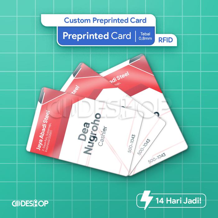 Jual Cetak Custom Preprinted PVC Card Kartu Perusahaan Access Door ...