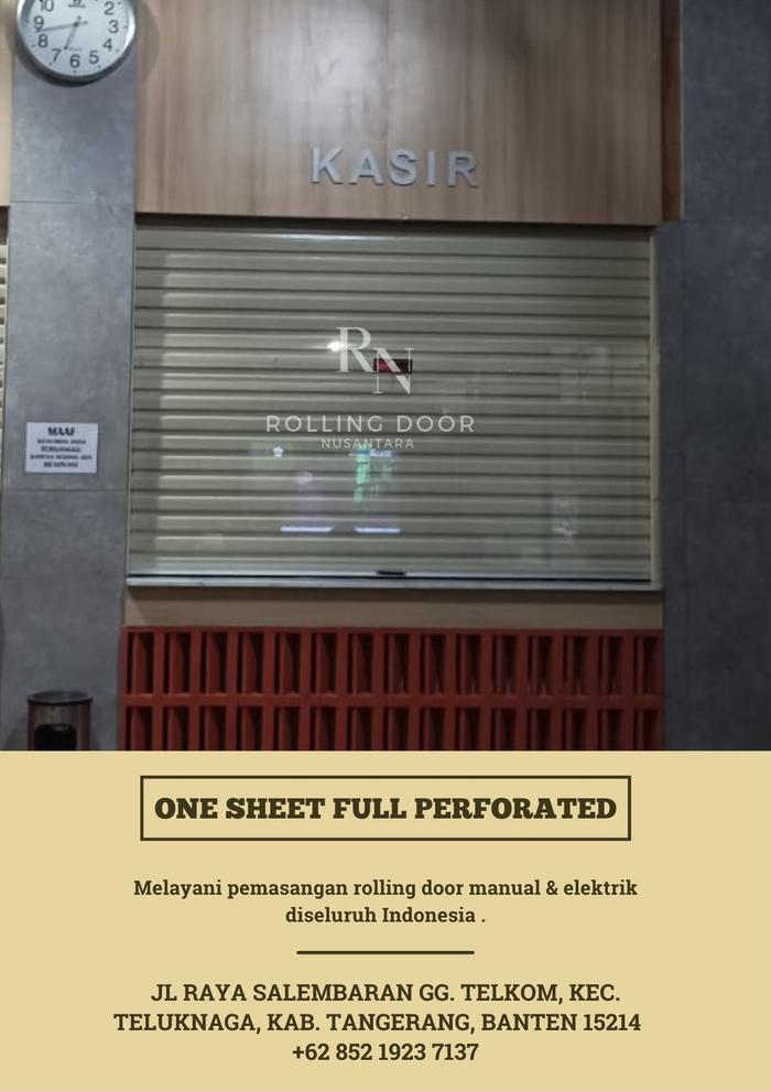 Jual Rolling door pintu toko one sheet full perforated rolling door ...