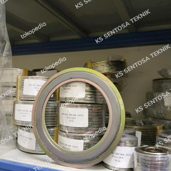 Jual Swg jis 20k Carbon Steel 8" inch/ Spiral Wound Gasket CS JIS 20K ...