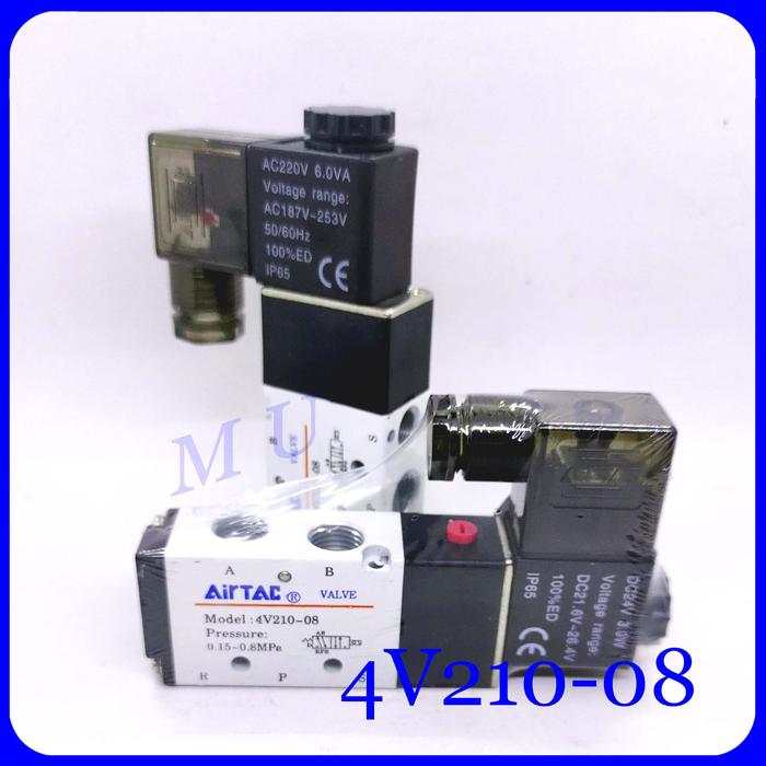 Jual Solenoid valve airtac 4v210-08-220VAC / 24VDC - AC 220V - Jakarta Barat - Mekanika Utama ...