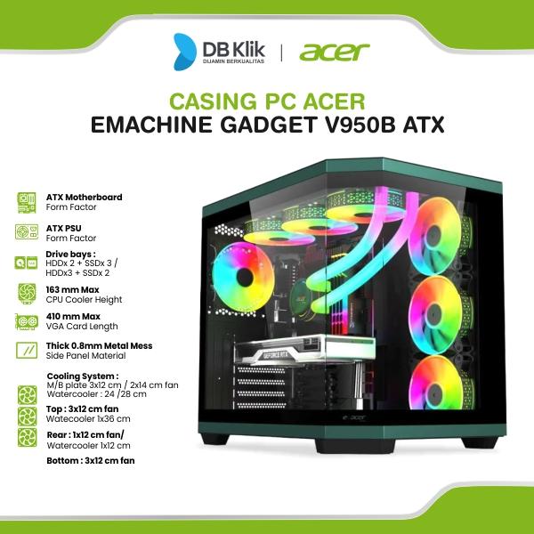 Promo Casing PC Acer Emachine Gadget V950B Atx Black - V950 Cicil 0% 3x ...