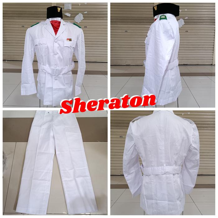 Jual full set PDU paskibra seragam upacara bendera cowok bahan drill ...