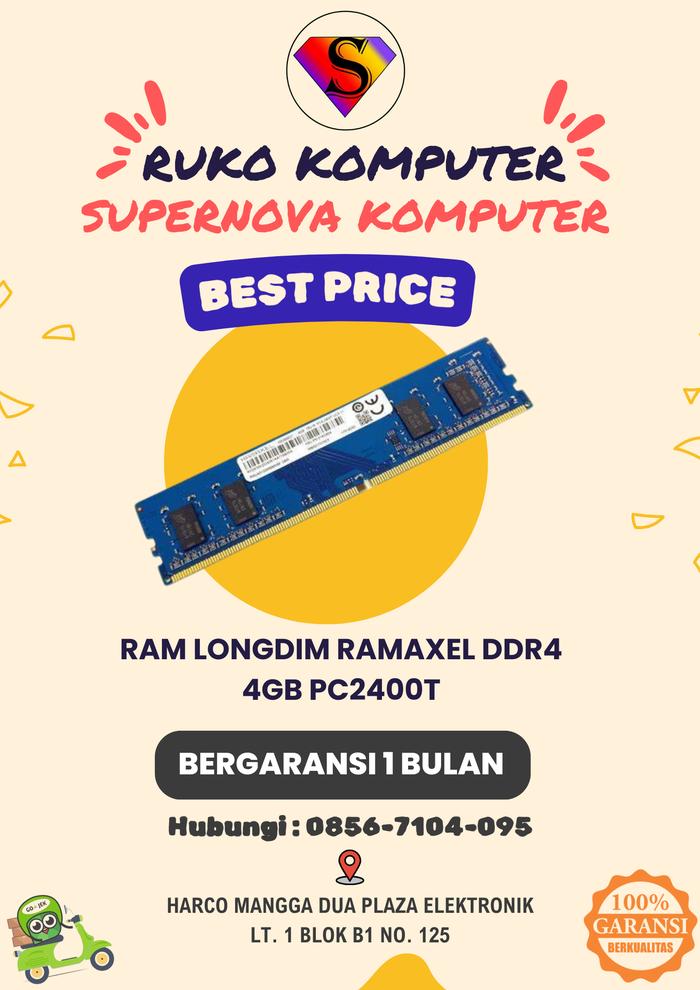 Jual RAM LONGDIM RAMAXEL DDR4 4GB PC2400T - Jakarta Pusat - Supernova ...