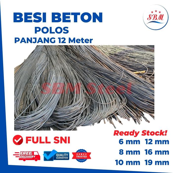 Jual BESI BETON POLOS 10 MM FULL SNI PANJANG 12 M - Kota Tangerang ...