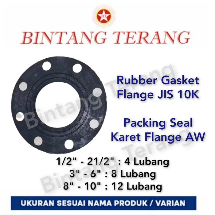 Jual Seal Karet Flange AW 2" / Seal Karet Flange JIS 10k 2" / Packing ...