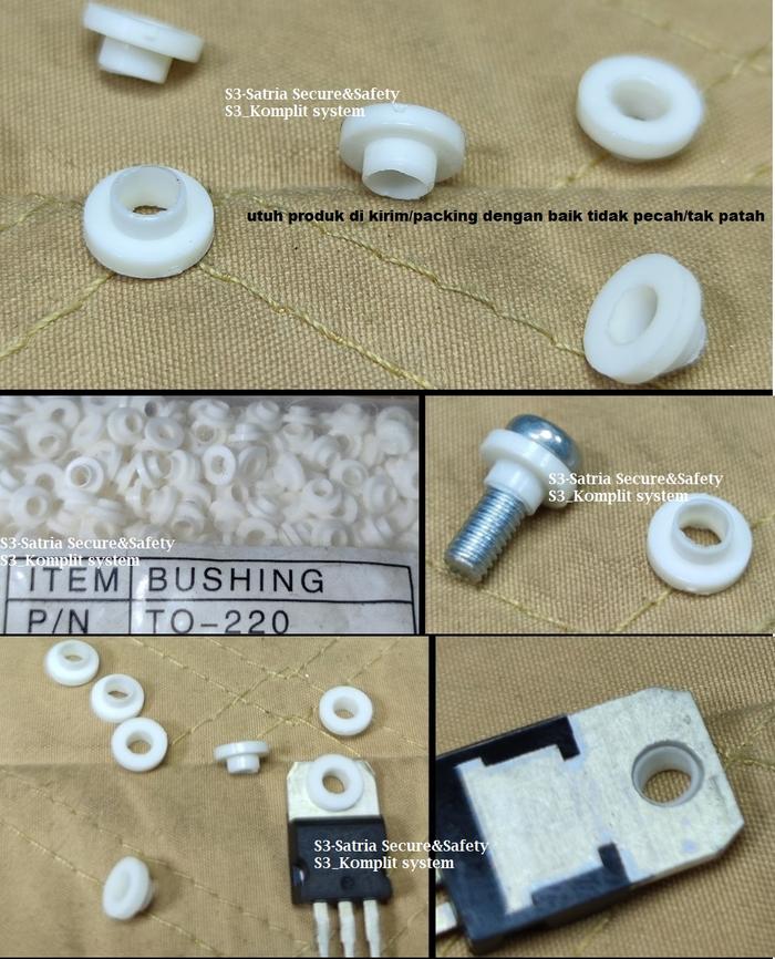 Jual bushing isolator putih bulat lubang Ring plastic Transistor ring ...