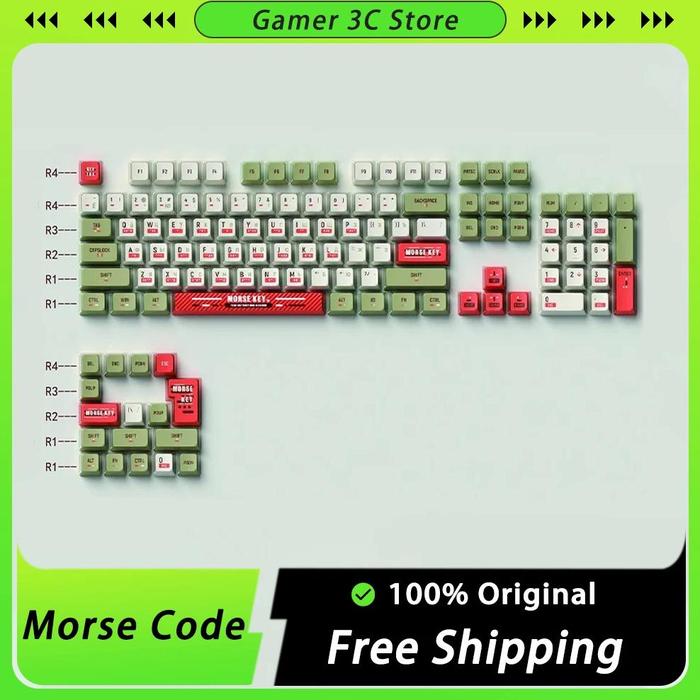 Jual Key Tok Morse Code Keycaps Light Transmission Sublimation Keycap ...