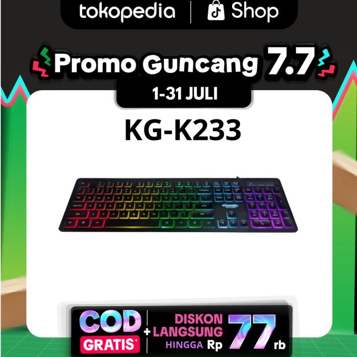 Promo Komic KG-K223 Keyboard Gaming Membrane - LED RGB Backlight - Jakarta Pusat - Komic ...