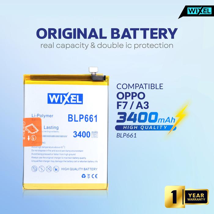 Promo WIXEL Baterai Oppo F7 A3 BLP661 Batrai Batre Double Power ...