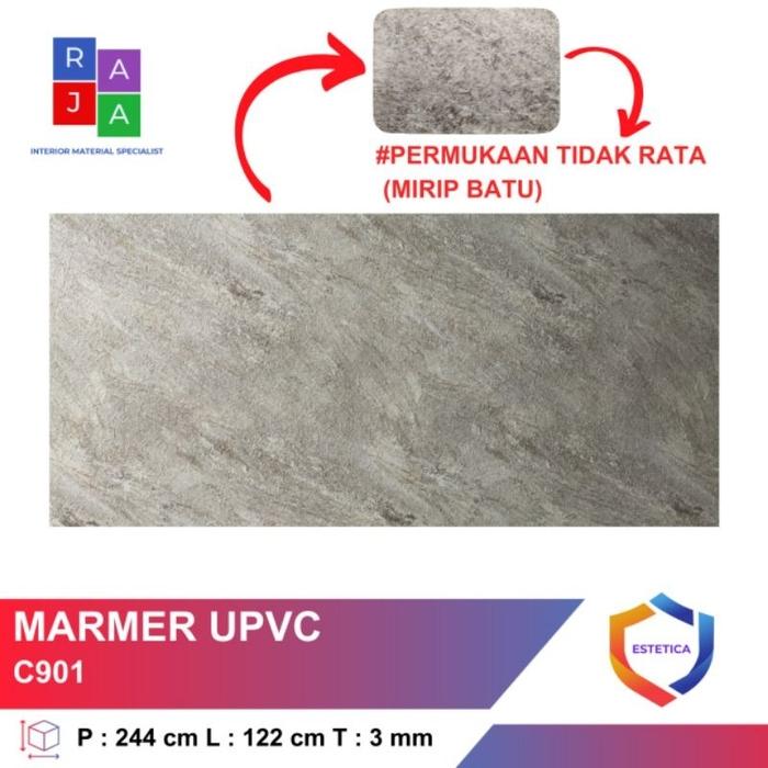 Jual UPVC Panel Marmer Pengganti HPL Panel Backdrop TV Harga Per Lembar ...