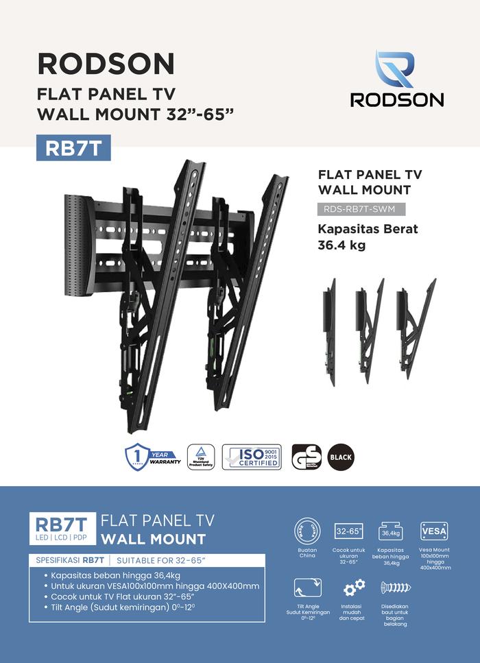 Promo Rodson RB7T Bracket TV Monitor 32 - 75" inch Tilt breket 35 41 43 ...