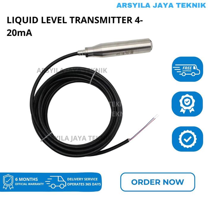 Jual Liquid level transmitter 4-20mA 5m length deep static pressure ...