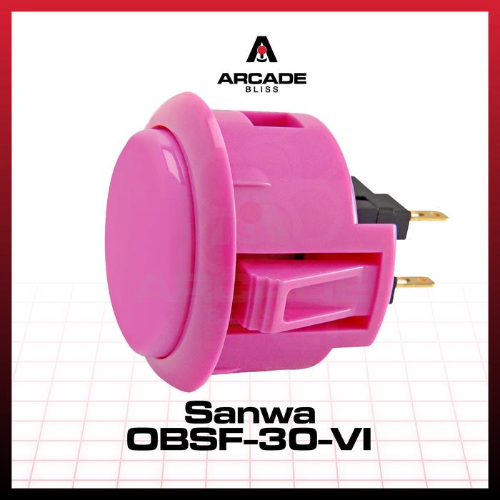 Jual Original SANWA OBSF-30-VI Violet Ungu Push On Button 30mm Arcade ...