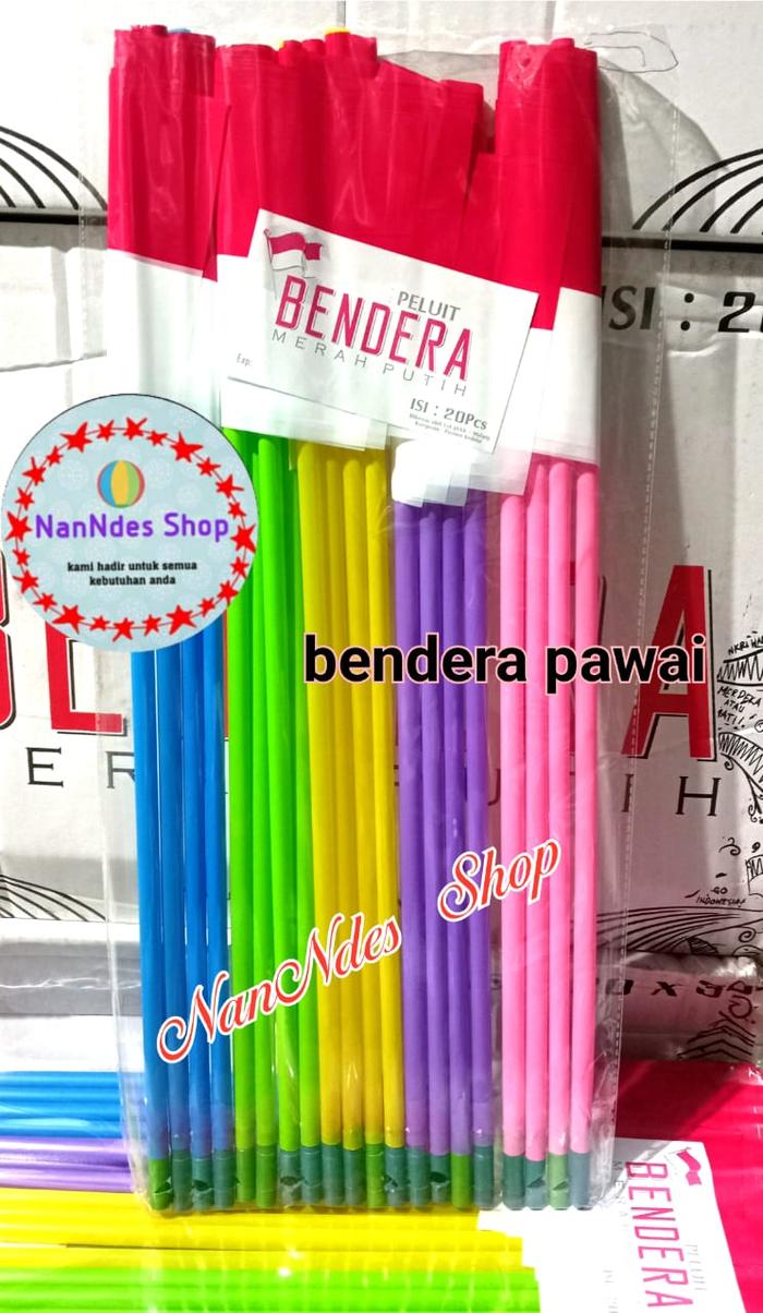 Jual 20 Bendera Pawai Tangkai karnaval kemerdekaan Agustus/ Bendera ...