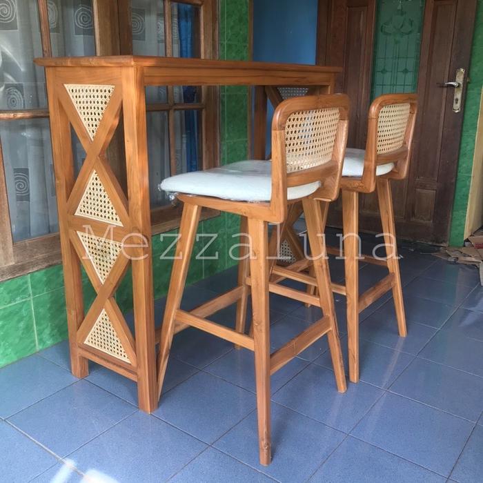 Jual MEJA BAR / ISLAND TABLE / MINI BAR DAPUR MINIMLIS MATERIAL KAYU ...