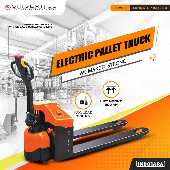 Promo Shigemitsu Semi Electric Pallet Truck MP15W-E-1150-550 - Tanpa ...