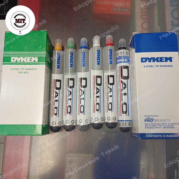 Jual DALO DYKEM White Marker Stainless Heavy Duty Spidol Besi Permanent ...