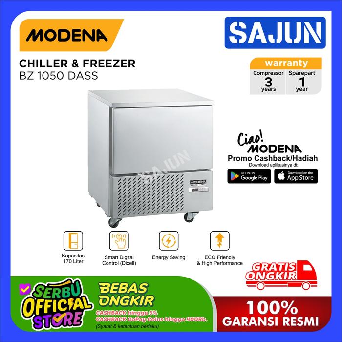 Promo Modena Blast Chiller & Freezer 170 Liter BZ 1050 DASS Cicil 0% 3x ...