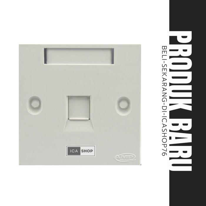Jual COMMSCOPE / AMP FACEPLATE LAN RJ45 1 Hole / Face plate / Wallplate ...