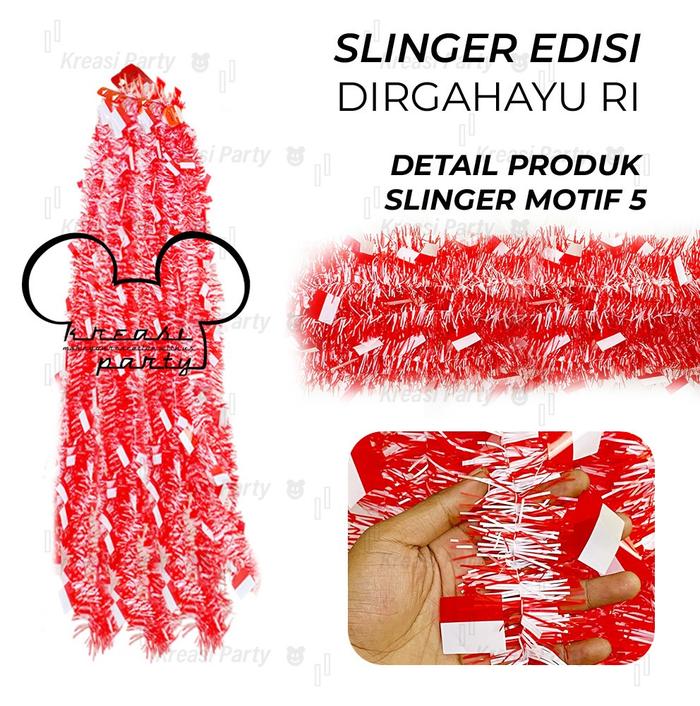 Promo slinger Bendera Dirgahayu Putih / Slinger HUT RI / Hiasan ...
