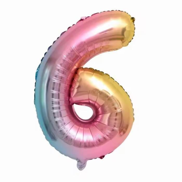 Jual Balon foil huruf / balon foil angka besar 80cm rainbow - 6 ...