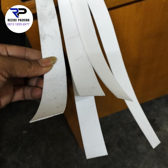 Jual PTFE SHEET TEFLON POTONGAN 1MM X 25MM X 100CM - Jakarta Barat - rezeki packing | Tokopedia