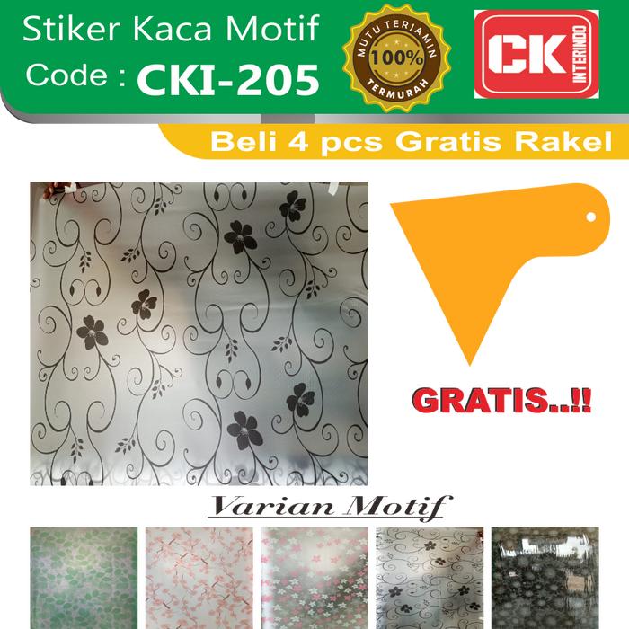 Jual Stiker kaca motif bunga siluet+stiker kaca jendela+stiker kaca ...