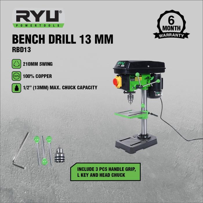 Jual Mesin Bor duduk Tekiro Ryu 13 mm bench drill RBD 13 - Jakarta ...