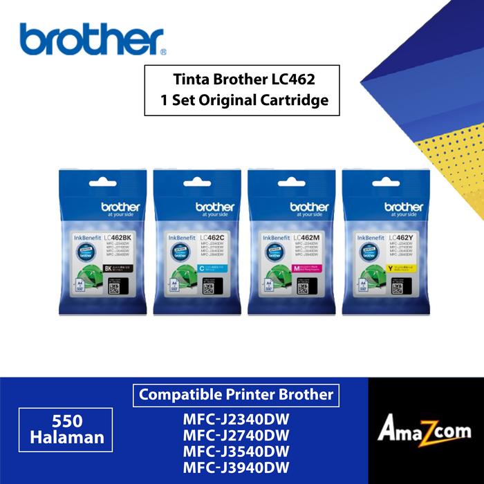 Promo Brother Ink LC 462 BK/C/M/Y for MFC-J3540DW Tinta LC462 - Set ...