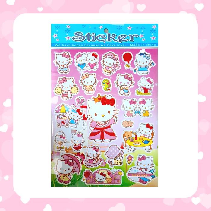 Jual Stiker Laser Gambar Tempel Laser Sticker Karakter Kartun Hello ...