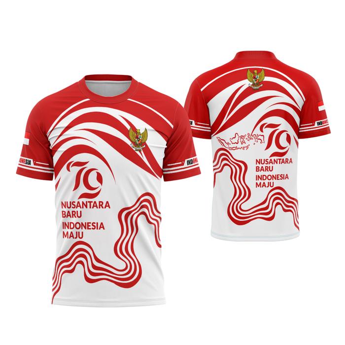 Jual Baju kaos Hut RI Ke 79 2024 17 Agustus Dirgahayu Republik Indonesia Kaos Polo Baju 17 ...