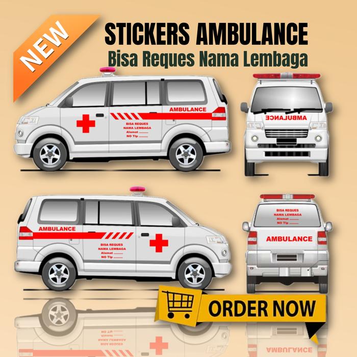 Jual Stiker Ambulance Sticker Mobil Ambulance Full Set Bahan mantul ...