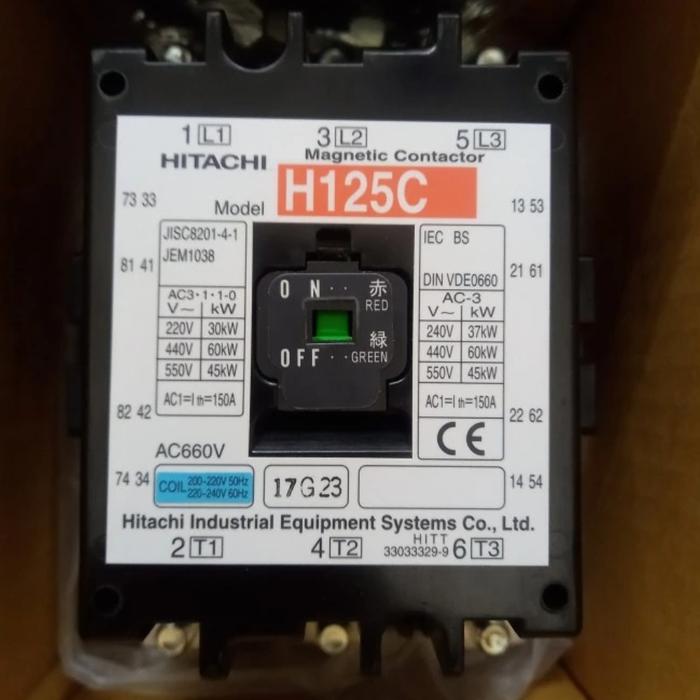 Jual Magnetic Contactor Hitachi H125C 220V Original - Kota Bandung ...