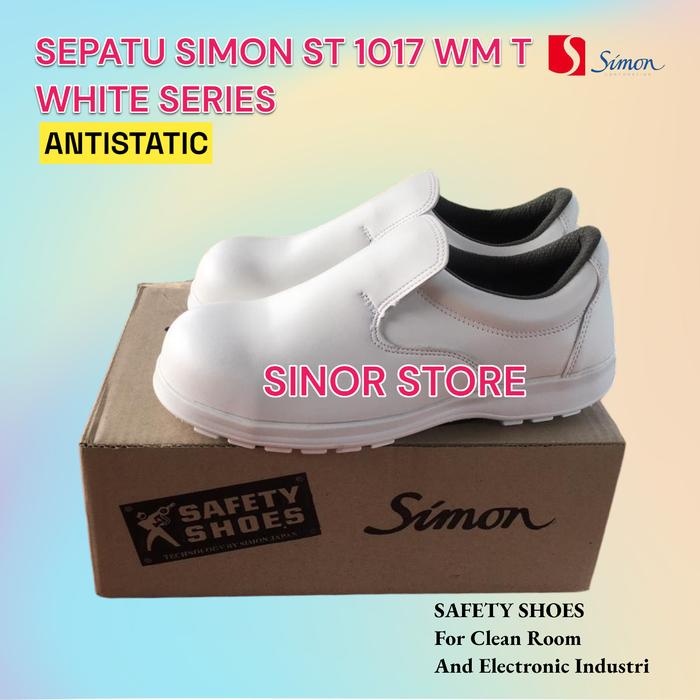 Jual Sepatu Safety Simon Shoes Type ST1017WMT White Antistatic Series ...