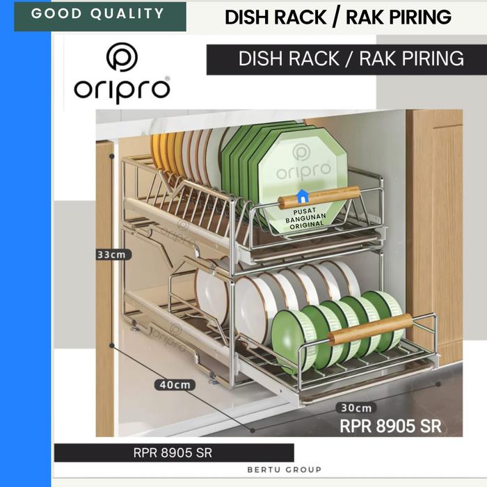 Jual RAK PIRING KITCHEN SET RAK BOTOL GELAS TARIK MODEL VITCO 29021 ...