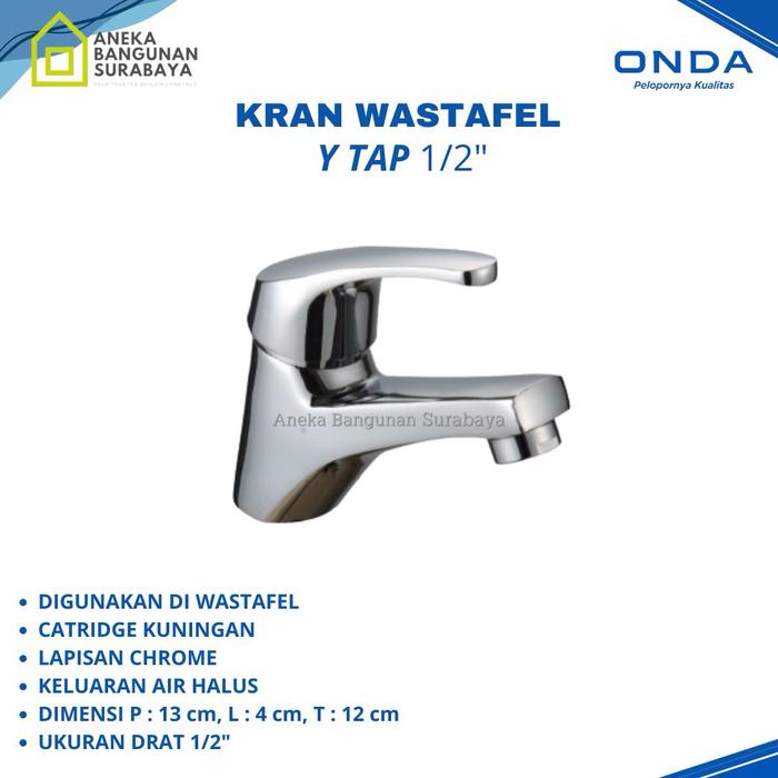 Jual Kran air ONDA Y TAP 1/2” keran wastafel cuci tangan kuningan YTAP 1/2 - Kota Surabaya ...