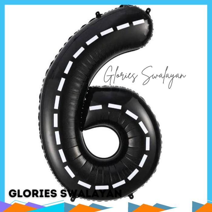 Jual BALON ANGKA HITAM RACE 80 CM / BALON ANGKA RACING HOTWHEELS ...