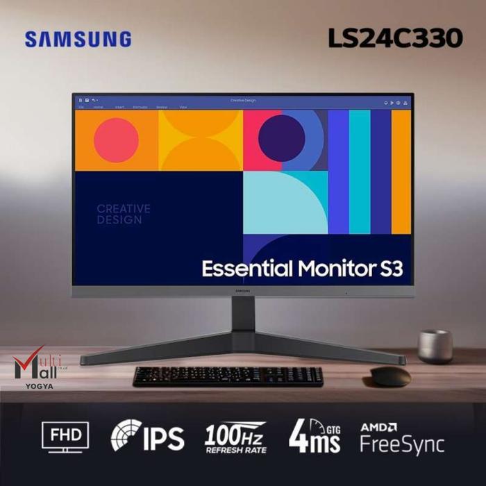 Promo SAMSUNG 24" LS24C330 IPS 100HZ BEZELLES FULL HD MONITOR GAMING ...