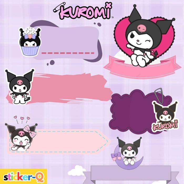 Jual stiker/label nama tema kuromi - Kab. Sukoharjo - guinandra aji ...